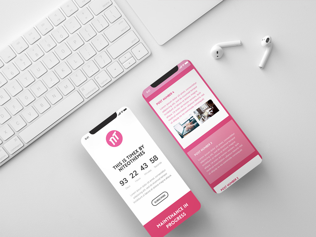 CMP TimeX - Coming Soon landing page, a WordPress Template by NiteoThemes