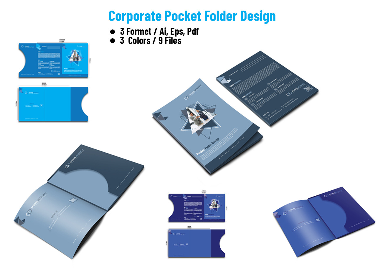 Corporate Pocket Folder Design, a Stationery Template by Studio Retouch