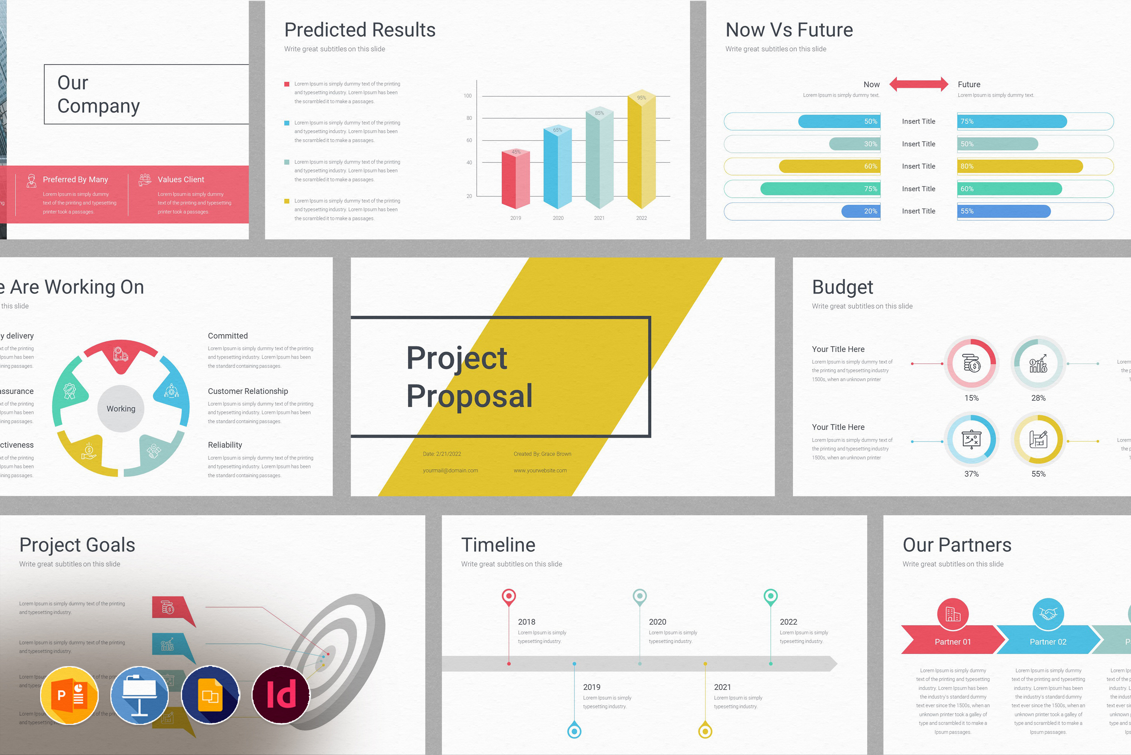 Project Proposal Template, a Presentation Template by TemplatesForest