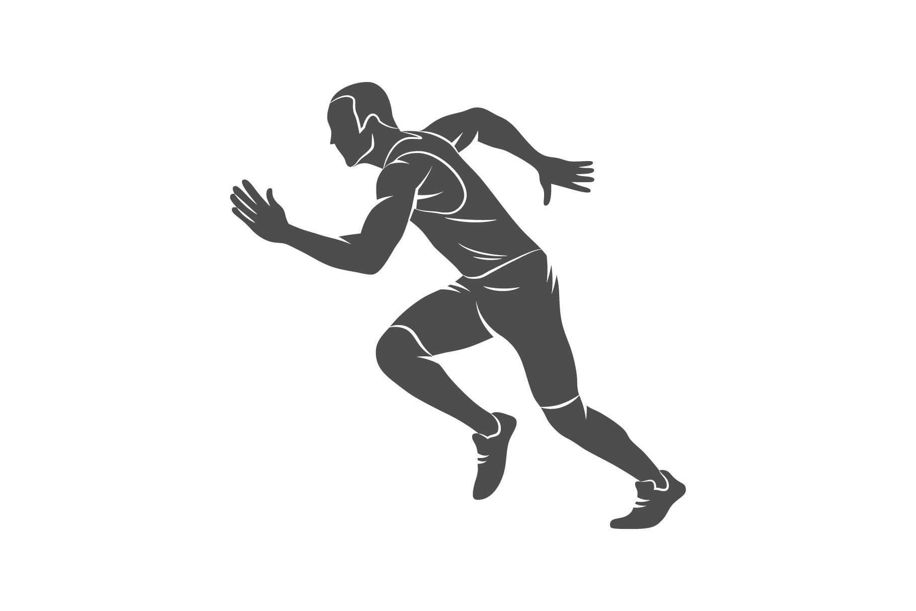 Running, sprinter, athlete, a Sport Illustration by 3D Tai