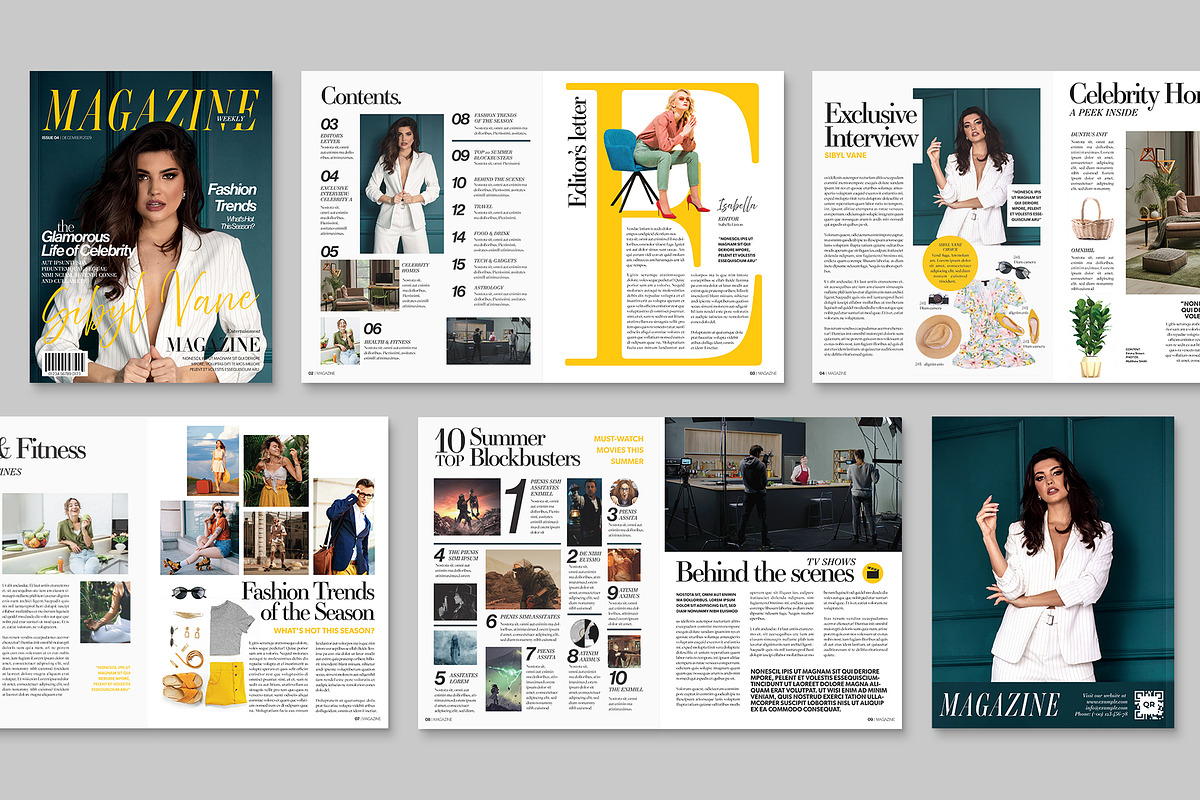 Lifestyle Magazine Template, a Magazine Template by BrandPacks
