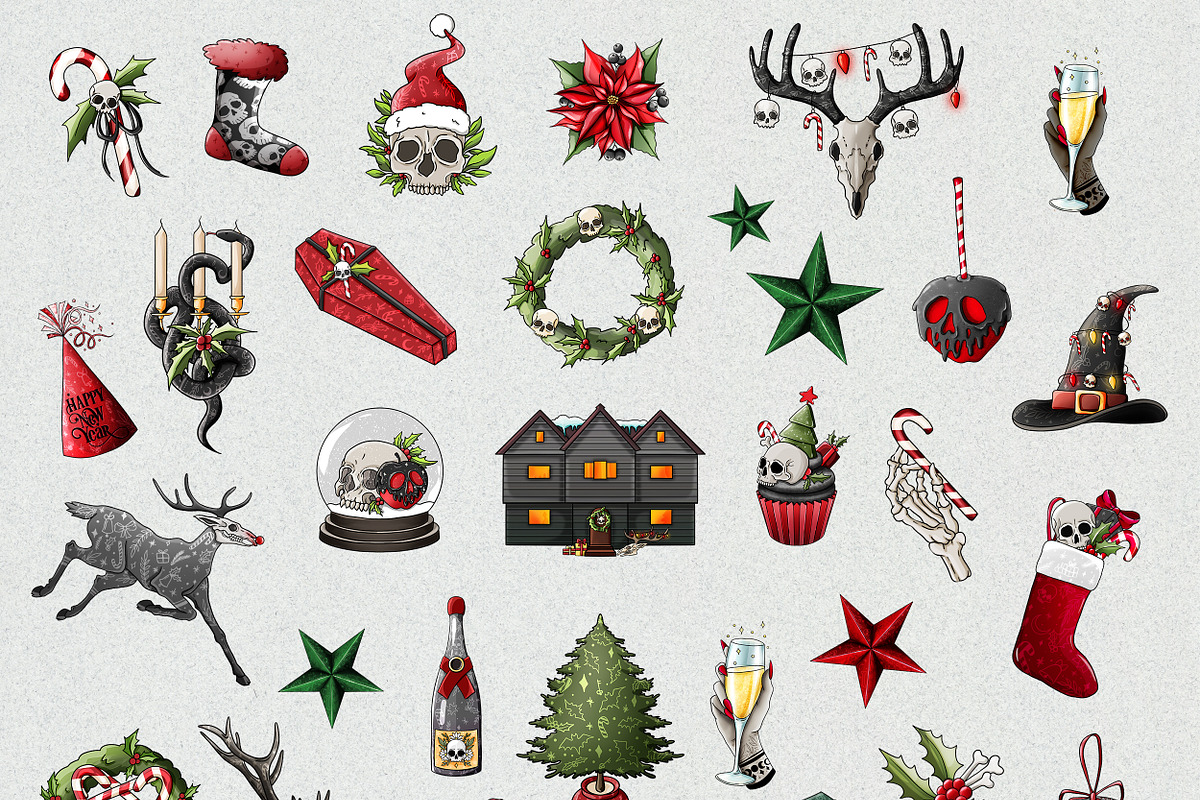 CREEPY CHRISTMAS collection, an Illustration by SecondOfJuly