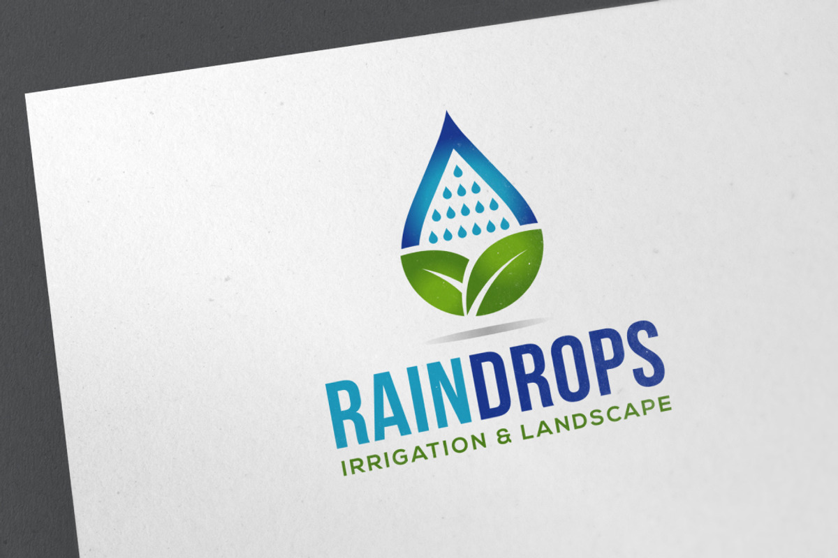 Rain Drops Logo, a Branding & Logo Template by emotions76