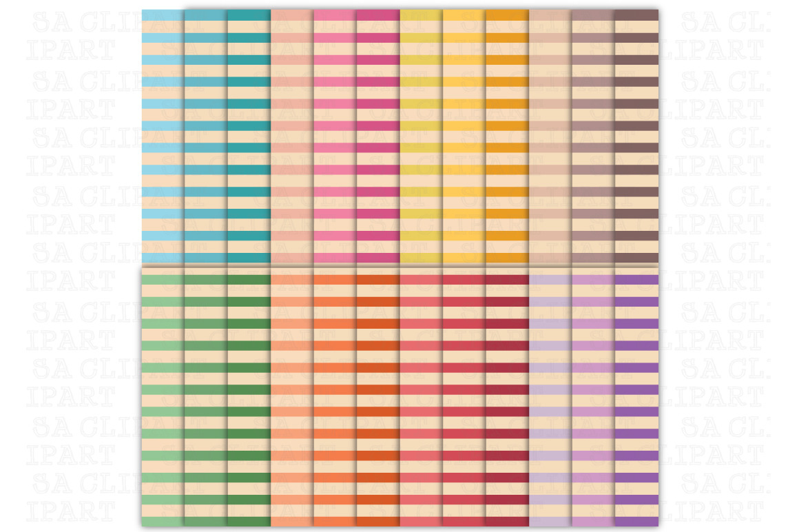 Vintage Stripes Digital Papers, an Illustration by SA ClipArt