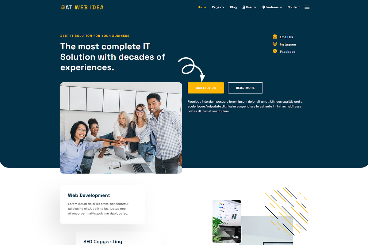 AT Web Idea - Web Design Template, a Websites & App Template by LTheme