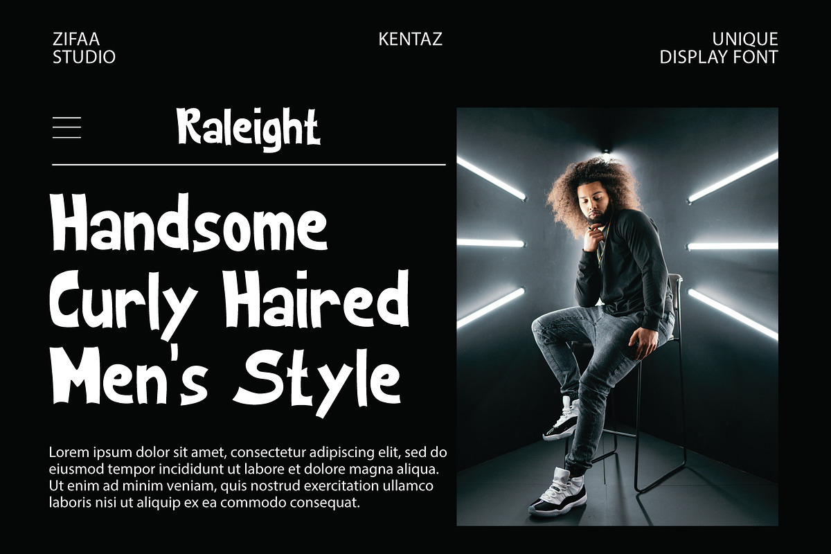 Kentaz Unique Display Font, a Handwritten Font by Eltypesstudio