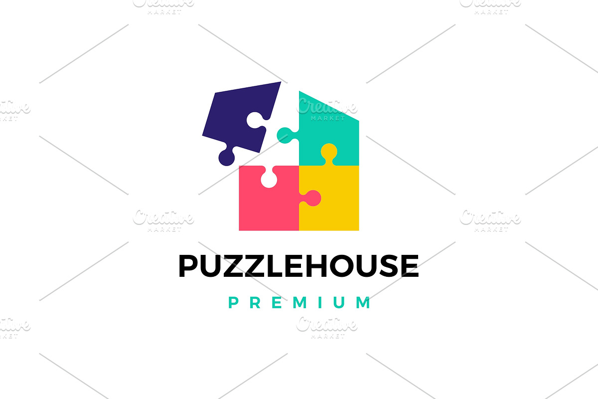 puzzle house logo vector icon, a Branding & Logo Template by VSTRD ...