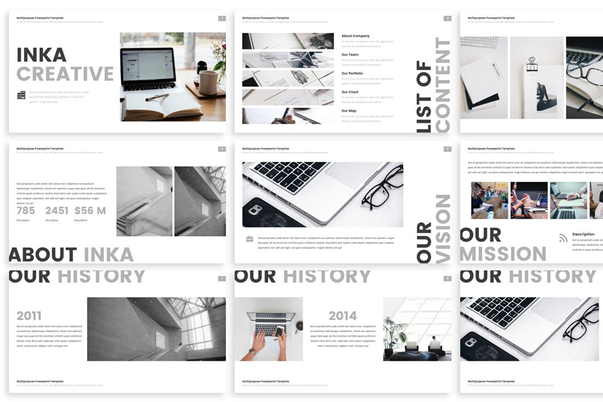 Inka - Creative Powerpoint Template, a Presentation Template by ...