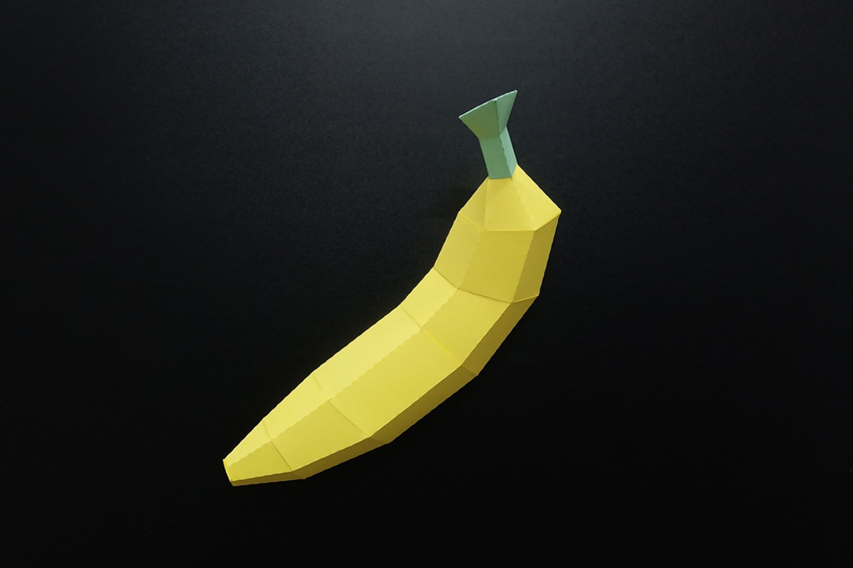 DIY Banana Model - 3d papercraft, a Templates & Theme by PAPER amaze