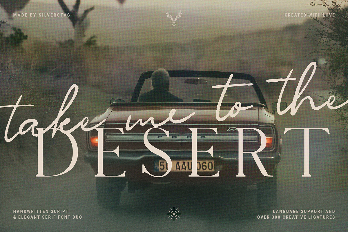 Riverside Lovers - Elegant Font Duo, a Serif Font by SilverStag Type Foundry