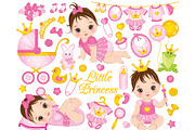 Vector Baby Girls Set, an Illustration by TheCreativeMill