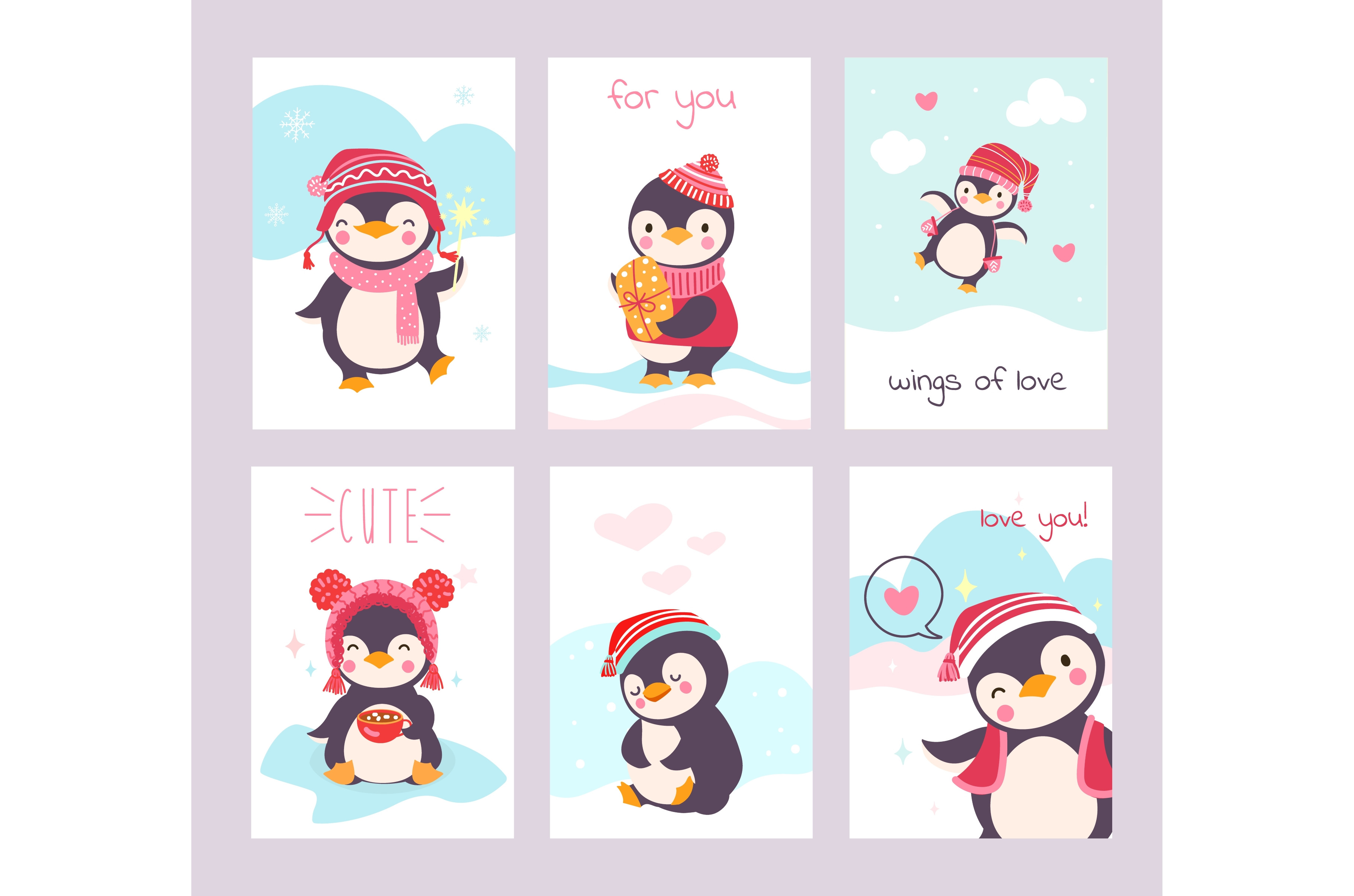 Winter greeting printable cards with, a Graphic by Valerie Bodnar ...