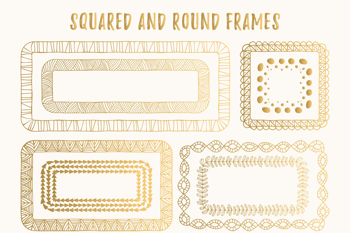 400 Golden Designs Eps & Png, a Decorative Illustration by Anatartan Design