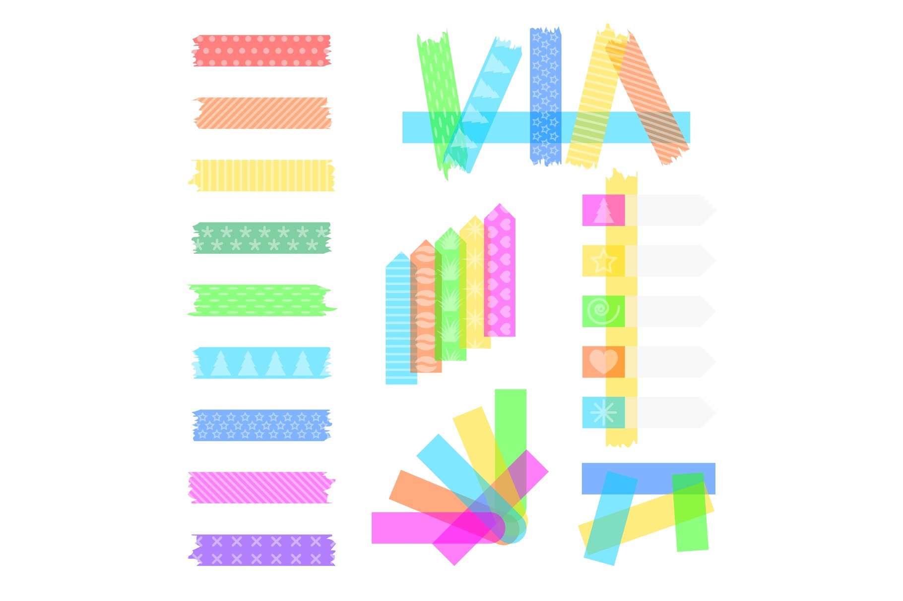 Set of sweet sticky tapes | Textures ~ Creative Market