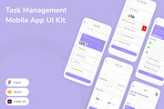 Task Management Mobile App UI Kit, an UI Kit Template by Betush