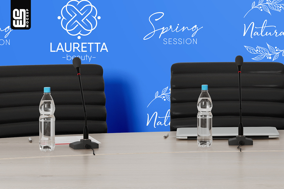 Press Conference Backdrop Mockup, an Advertising Mockup by SD Mockup