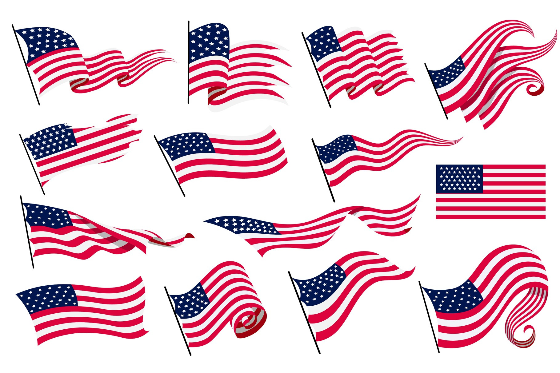 Collection waving flags of the, an Object Graphic by Things for designers