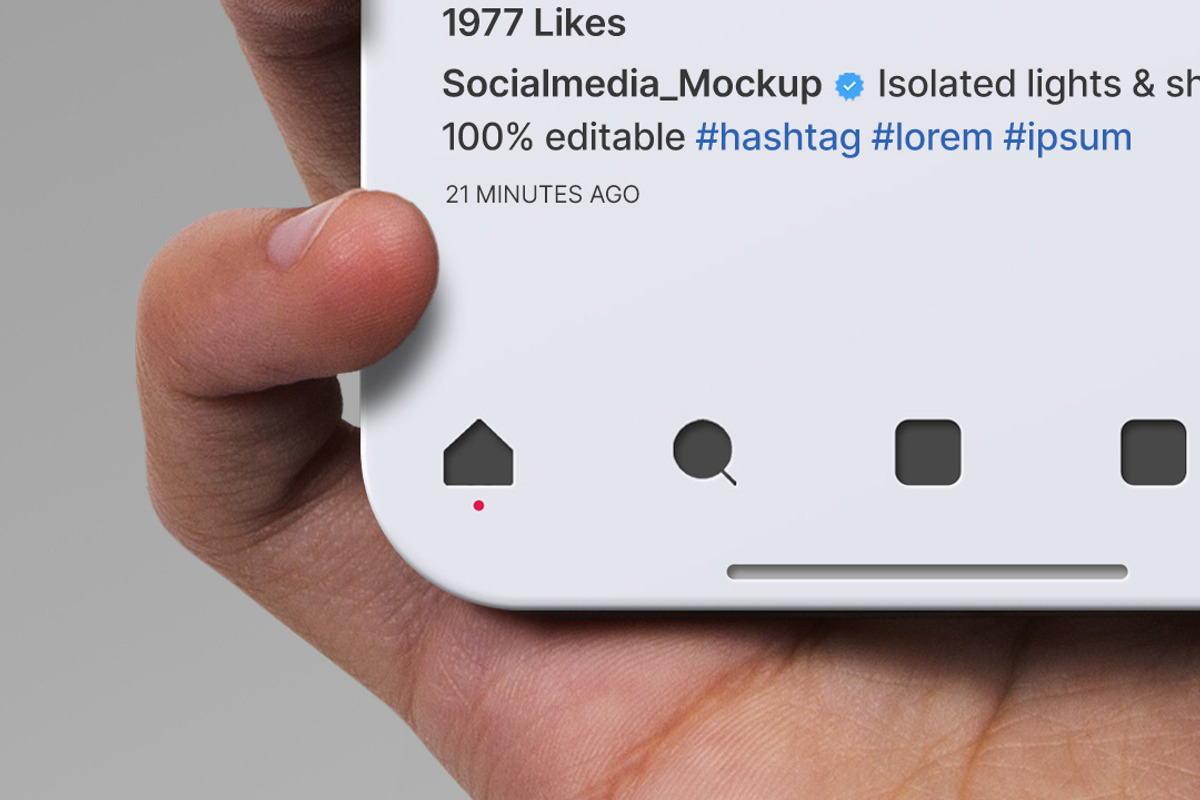 Instagram Post Mockup – Hand Holding, an iPhone Mockup by Avelina Studio