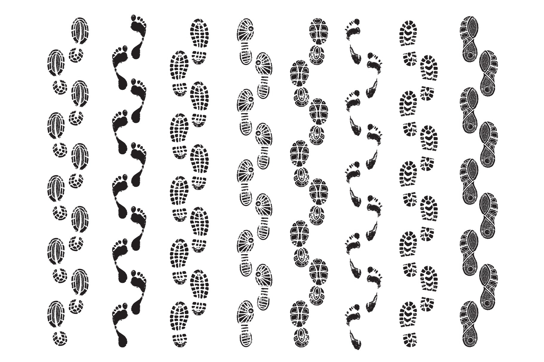 Footprints shapes. Movement, a Graphic by Onyx