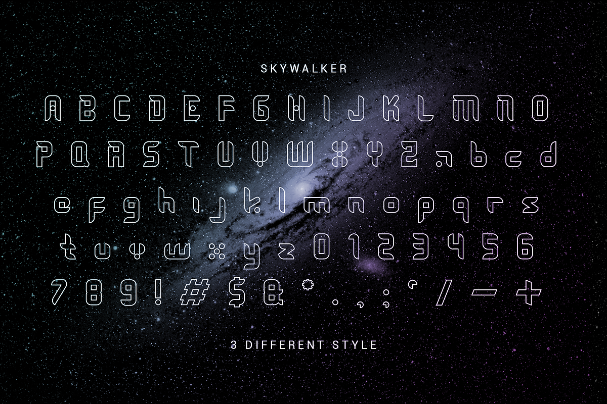 Skywalker - Futuristic, a Sans Serif Font by Noun Visual