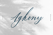 Aghony - Beauty Script, a Script Font by Konstantine Studio
