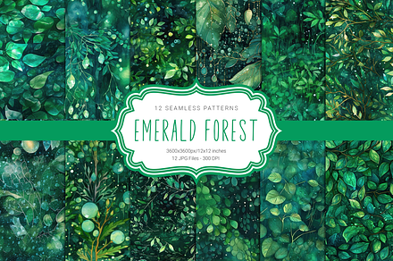 Enchanted forest digital paper pack | Graphic Patterns ~ Creative Market