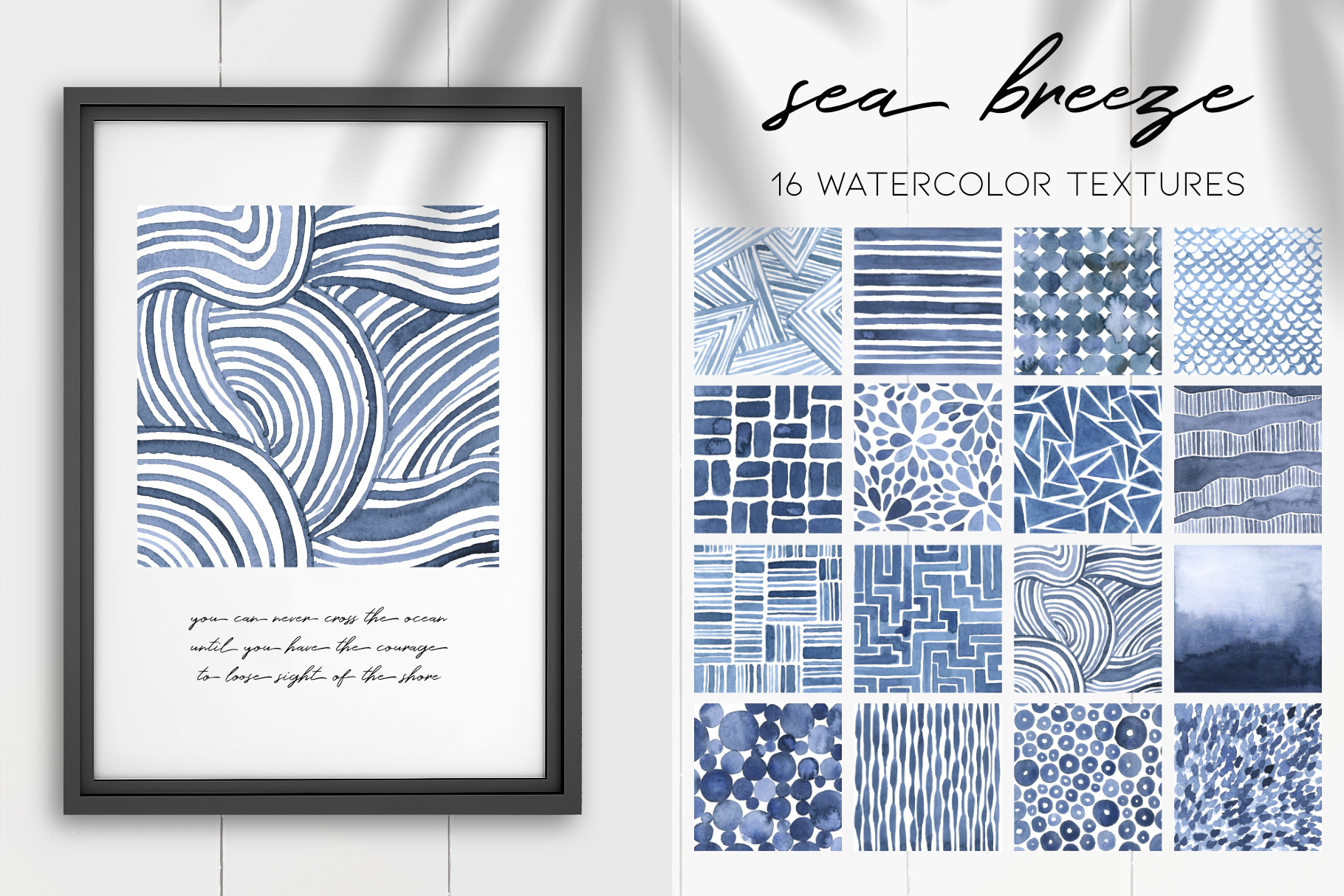 sea breeze indigo watercolor texture, a Texture Illustration by ...