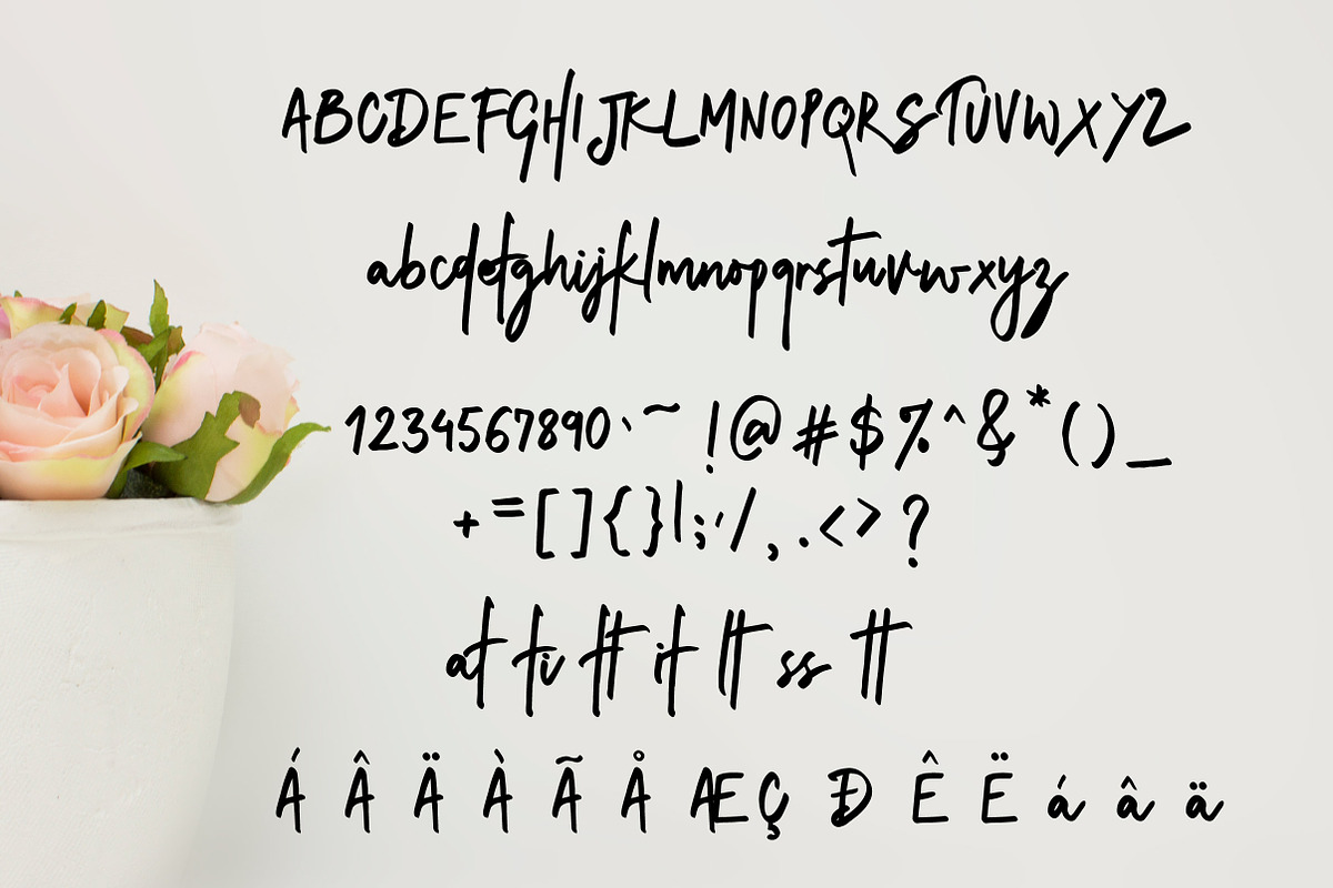 Cuddle and Kind Font Duo + Logos, a Script Font by theinkaffair