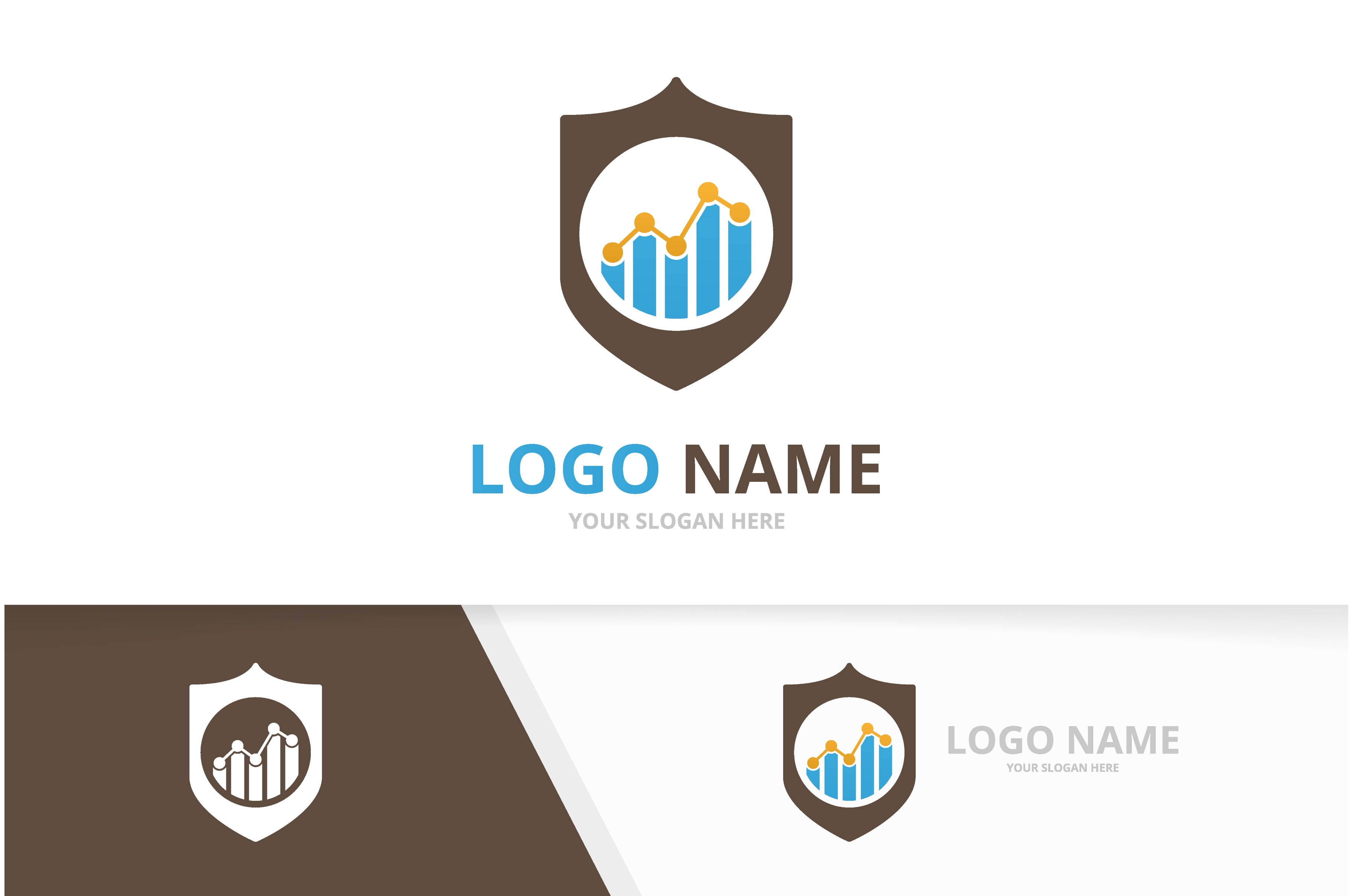 Vector shield and graph logo | Branding & Logo Templates ~ Creative Market