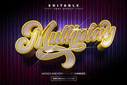Multiplay 3D editable text effect