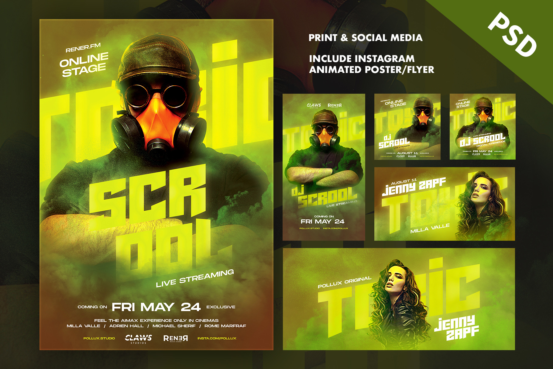 TOXIC Poster / Flyer Pack, a Flyer Template by Bornx Design