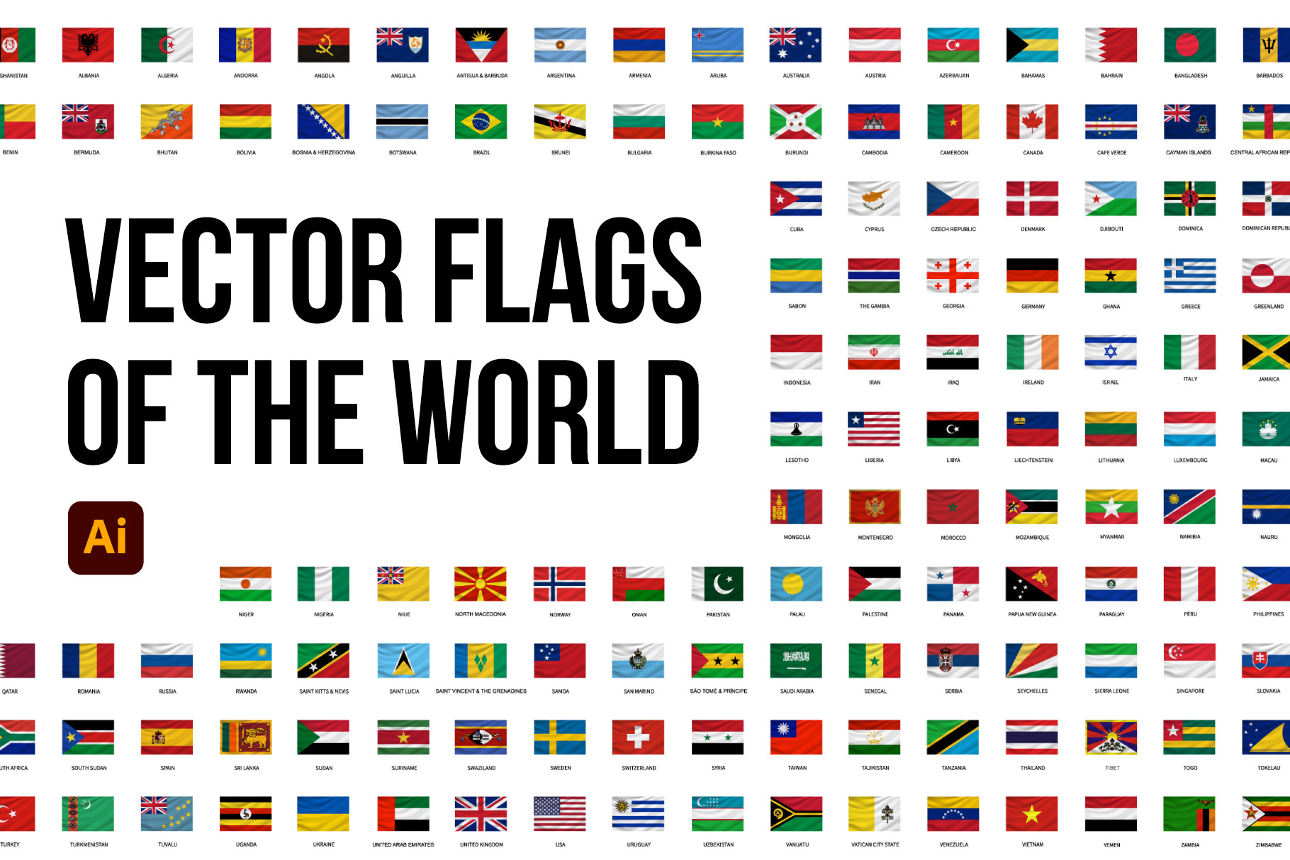Vector Flags of the World, an Object Graphic by Loudoun Design Co.