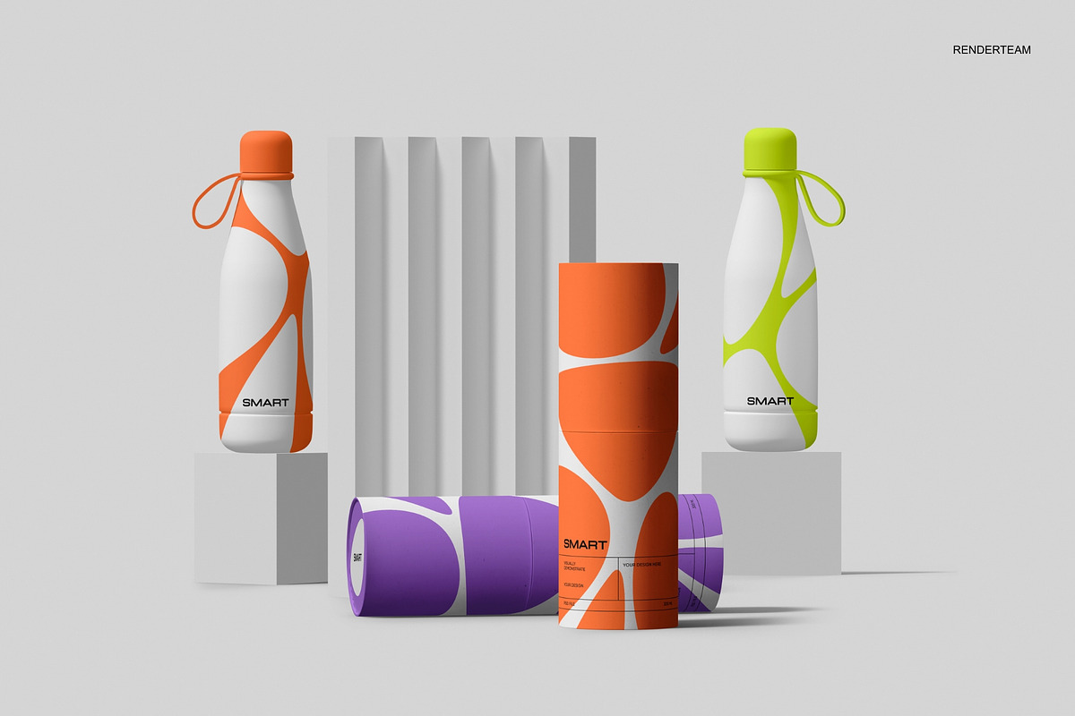 Tube and Bottle Mockup Set (8 PSD)