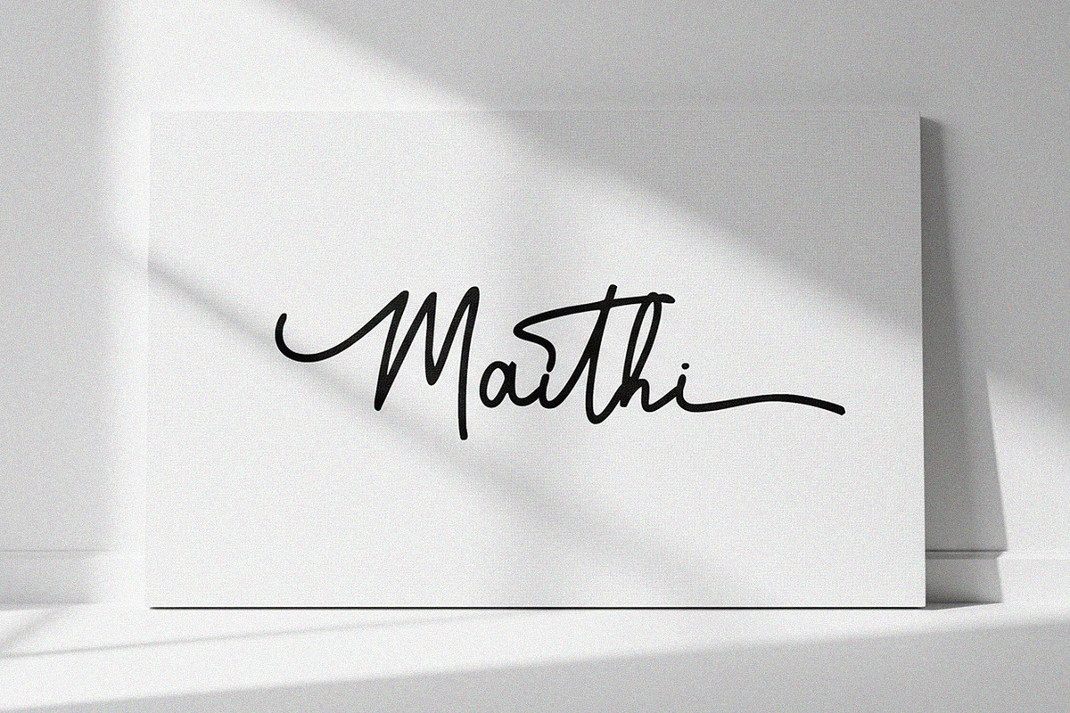 Maithi Monoline Script Font