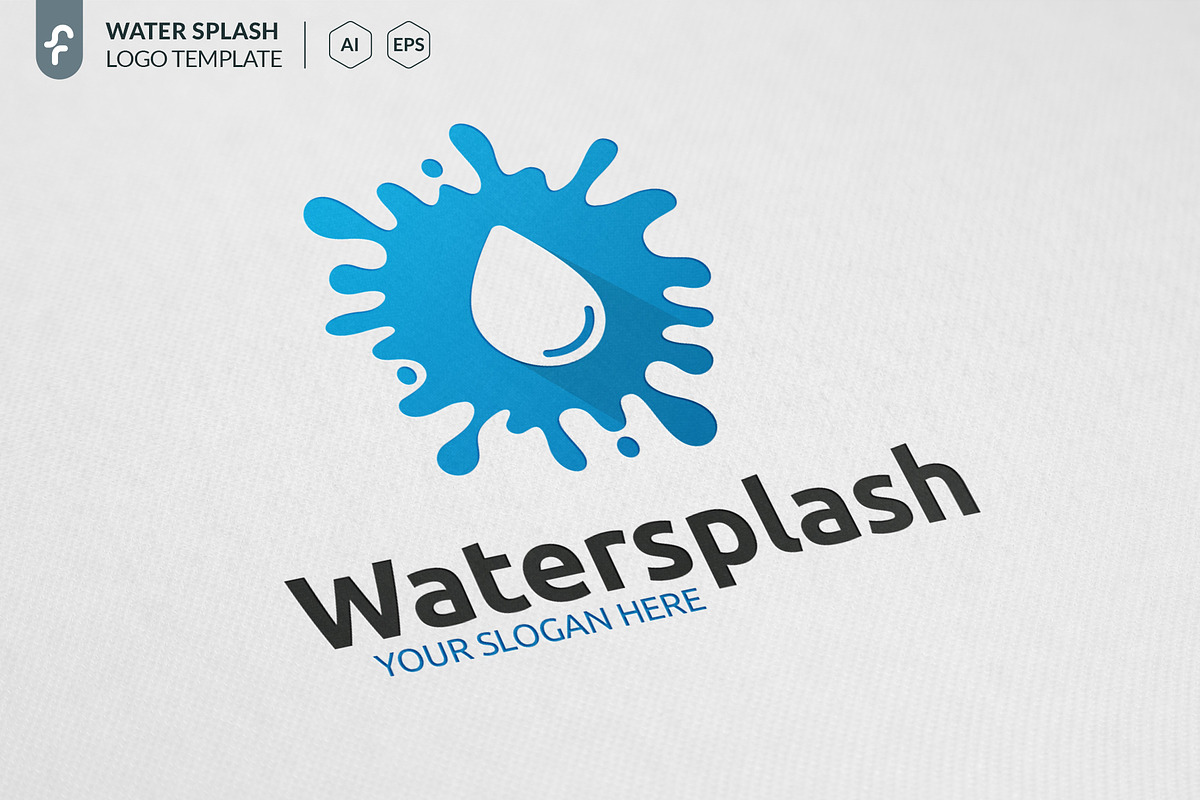 Water Splash Logo, a Branding & Logo Template by ft.studio | Creative ...
