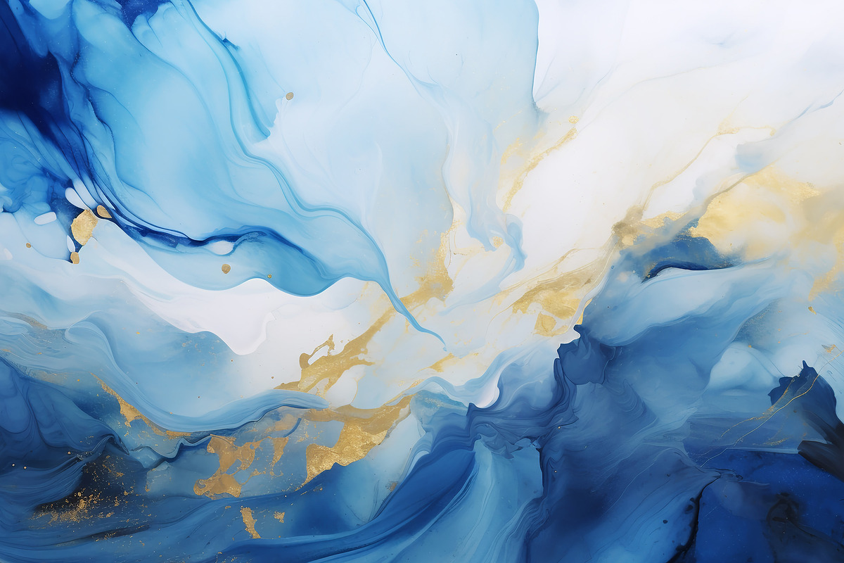 Blue and gold Pastel Ink Textures, a Background Graphic by Squirrel Tail