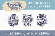 Dreams Lettering Quotes, a Decorative Illustration by Artlana