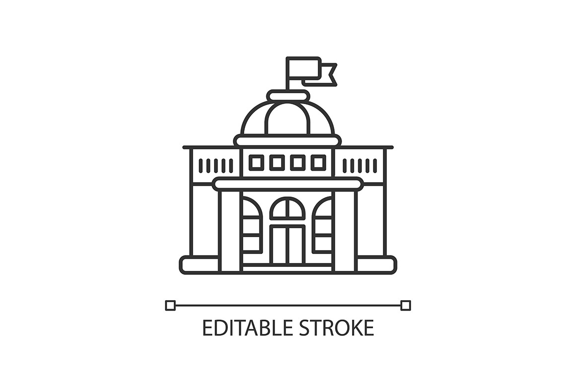 Government linear icon, an Outline Icon by bsd studio | Creative Market