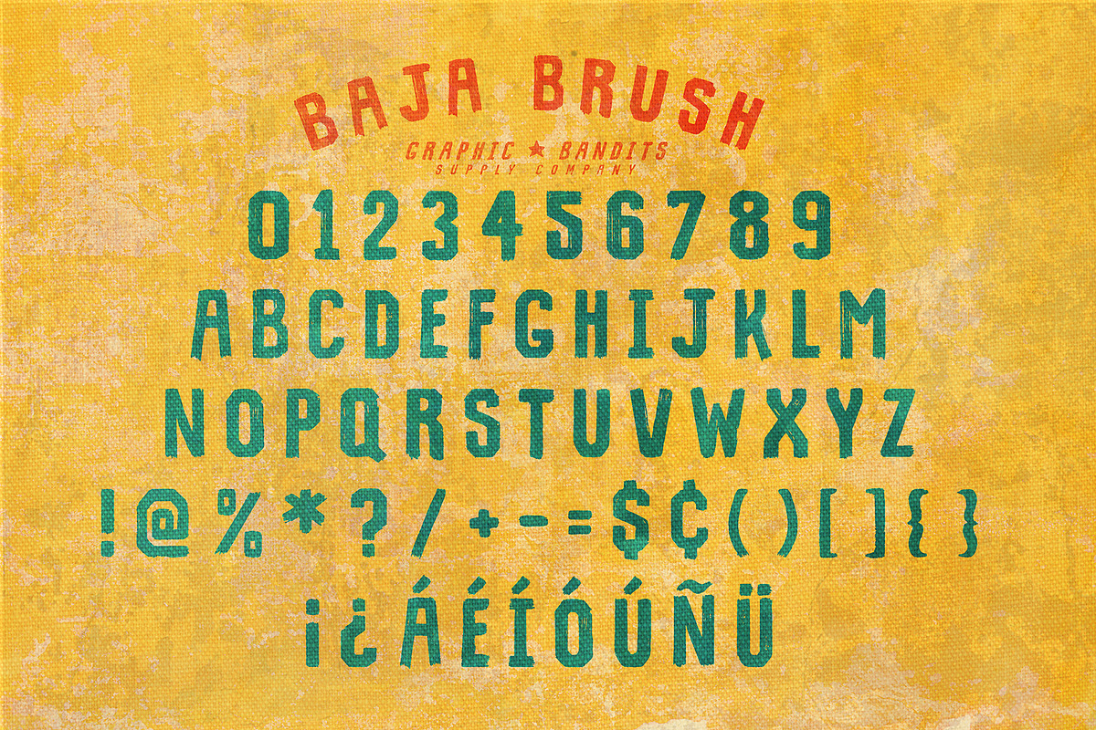Baja Brush typeface, a Font by Graphic Bandits