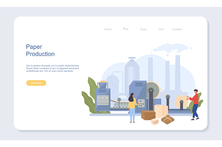 Paper Production. industry stages of | Technology Illustrations ...