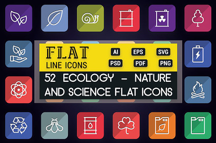 Ecology - Nature and Science Icons | Solid Icons ~ Creative Market