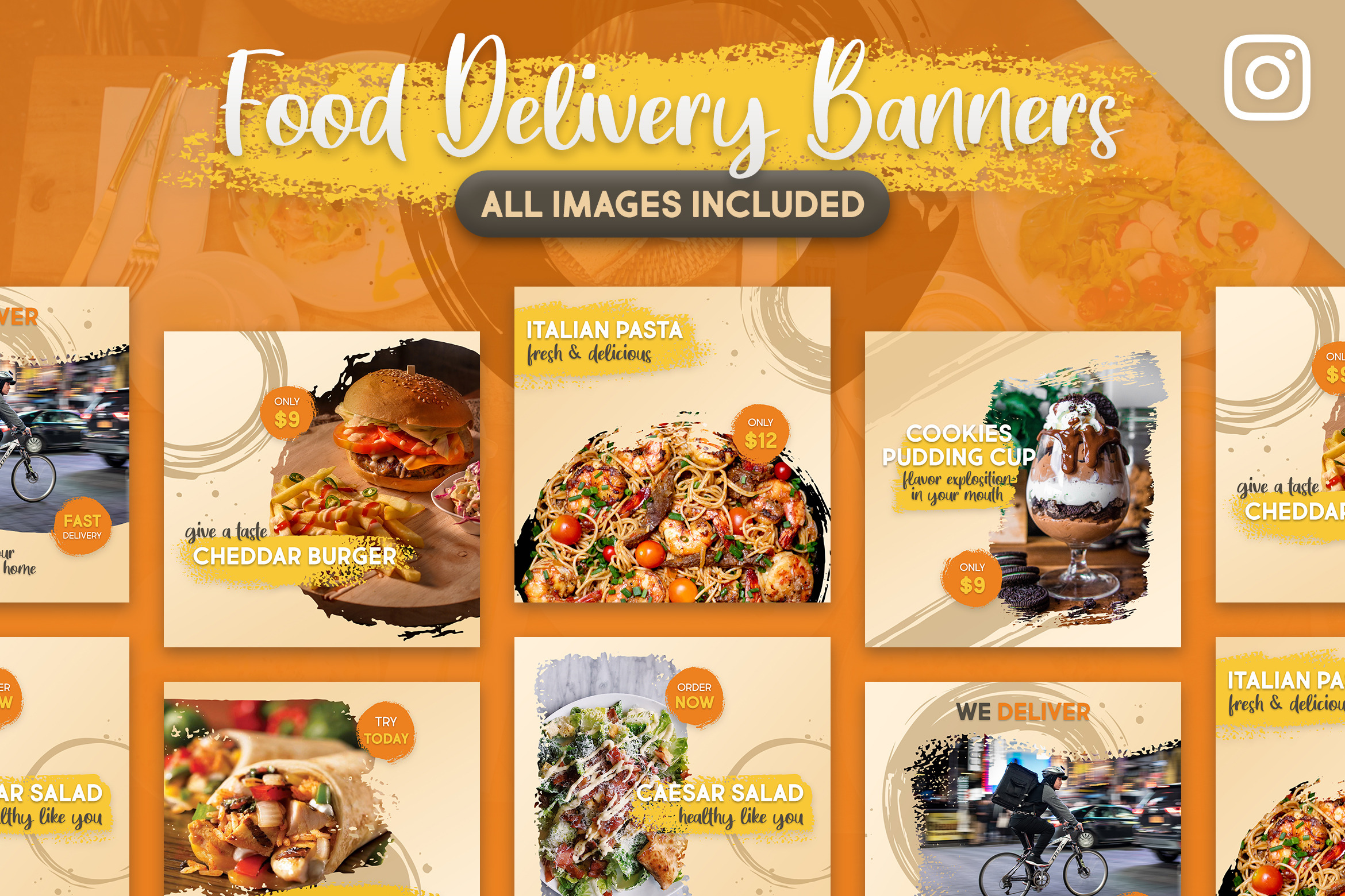 Instagram Food Banners, a Social Media Template by Brandify Studio