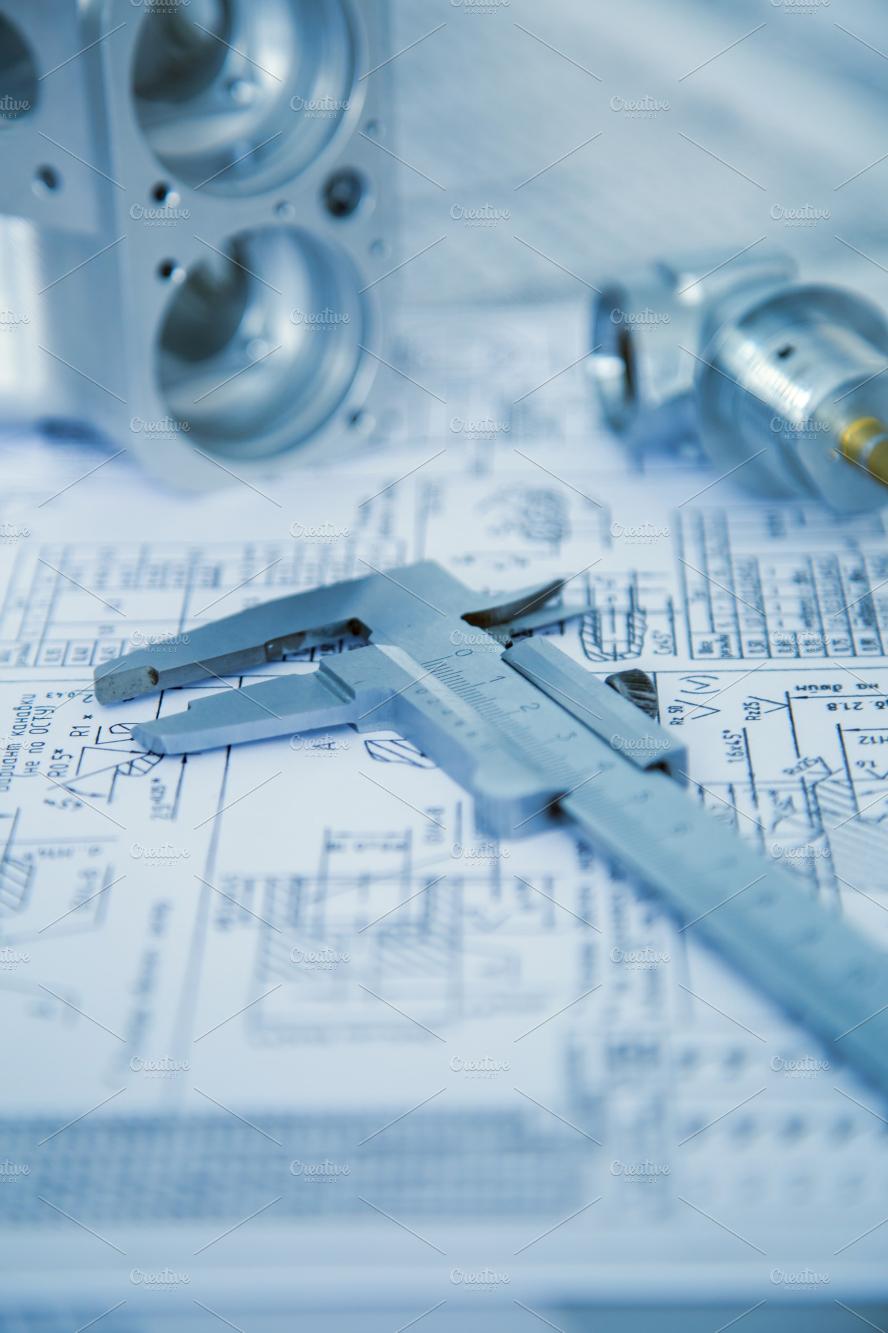 Measuring tool featuring background, blue, and blueprint, a Technology ...