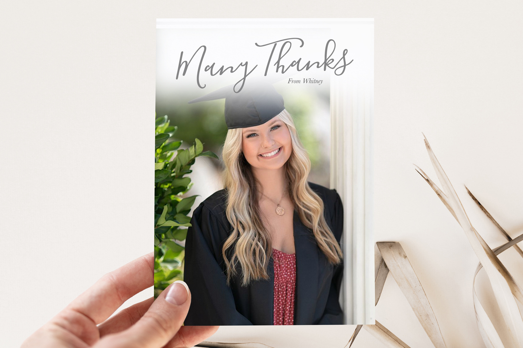 Graduation Thank You Card Template, a Card Template by By Stephanie Design