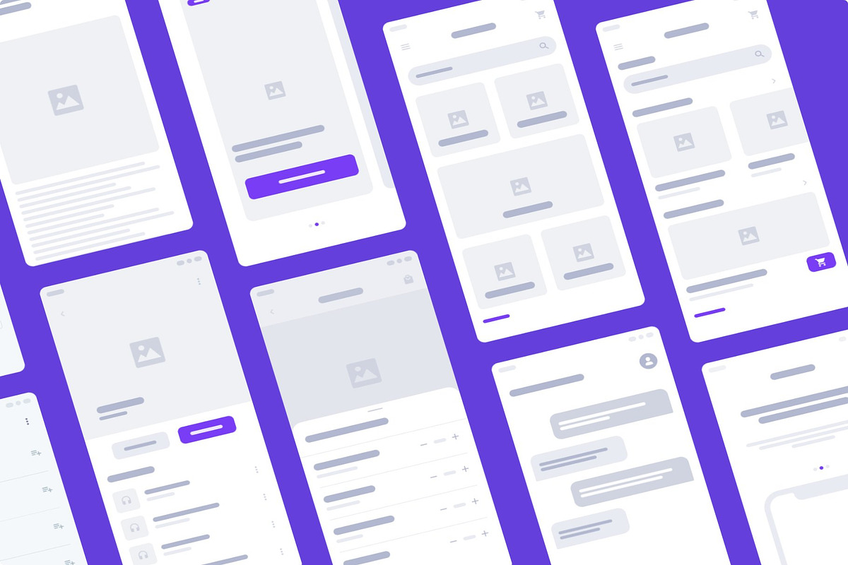 Fashi UX & Wireframe Kit, an UI Kit Template by Digital_Fantasies
