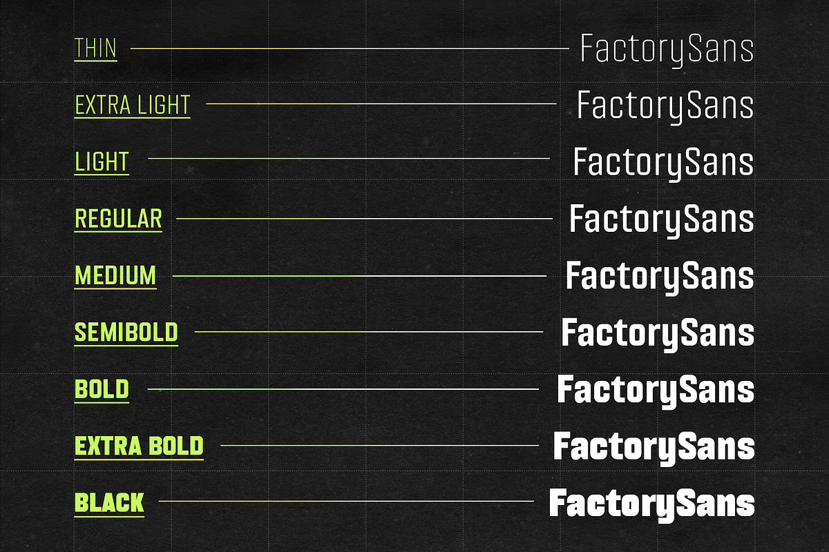 Factory Sans – Modern Sans Typeface