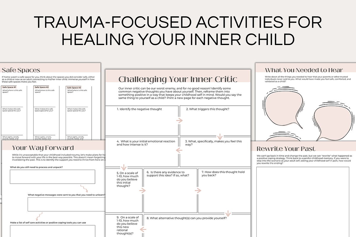 Inner Child Workbook Printable PDF for Reparenting