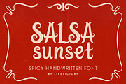 Salsa Sunset Handwritten Spicy Font, a Handwritten Font by Struvictory.art