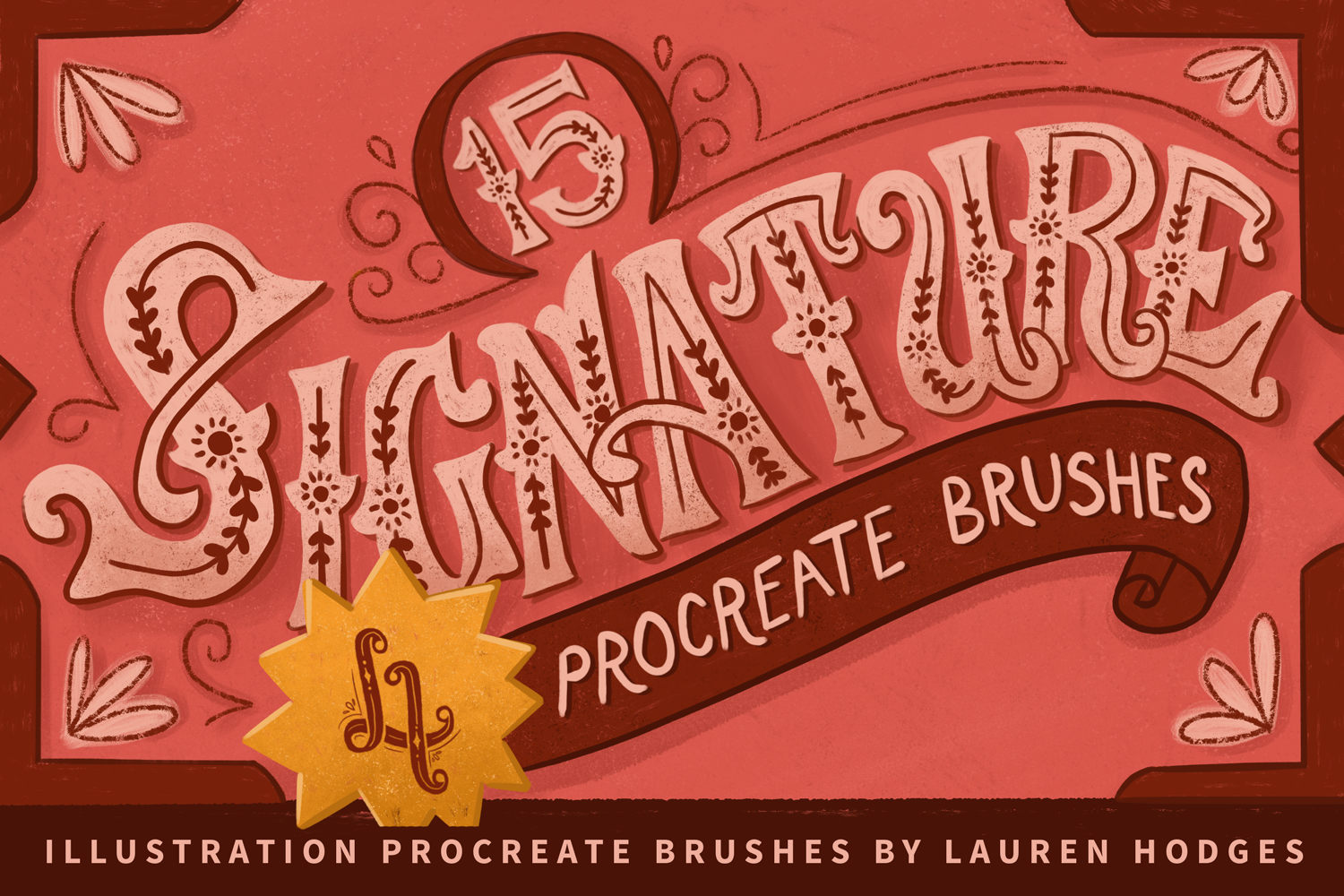 Signature LH Procreate Brushes, a Brush Add-On by Hues of Hodges
