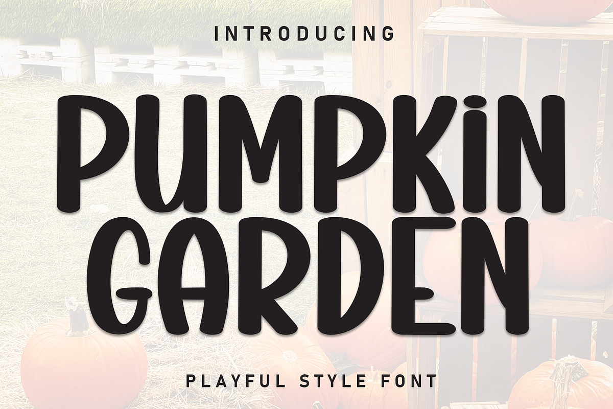 Pumpkin Garden | Script Font, a Script Font by Scratchones